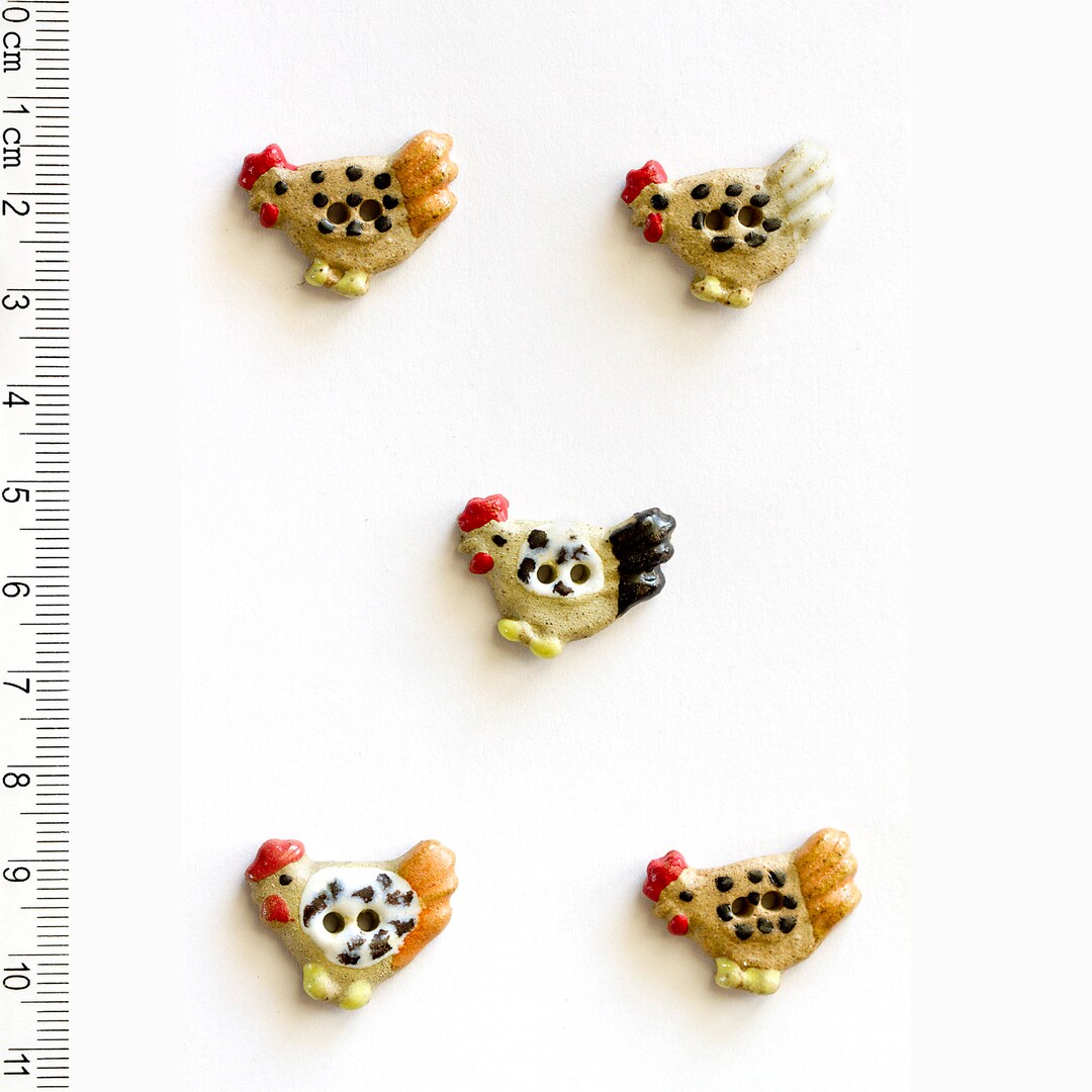 Chicken Buttons, Farmyard Buttons, Bird Button, Farmer Gift, Gift for ...