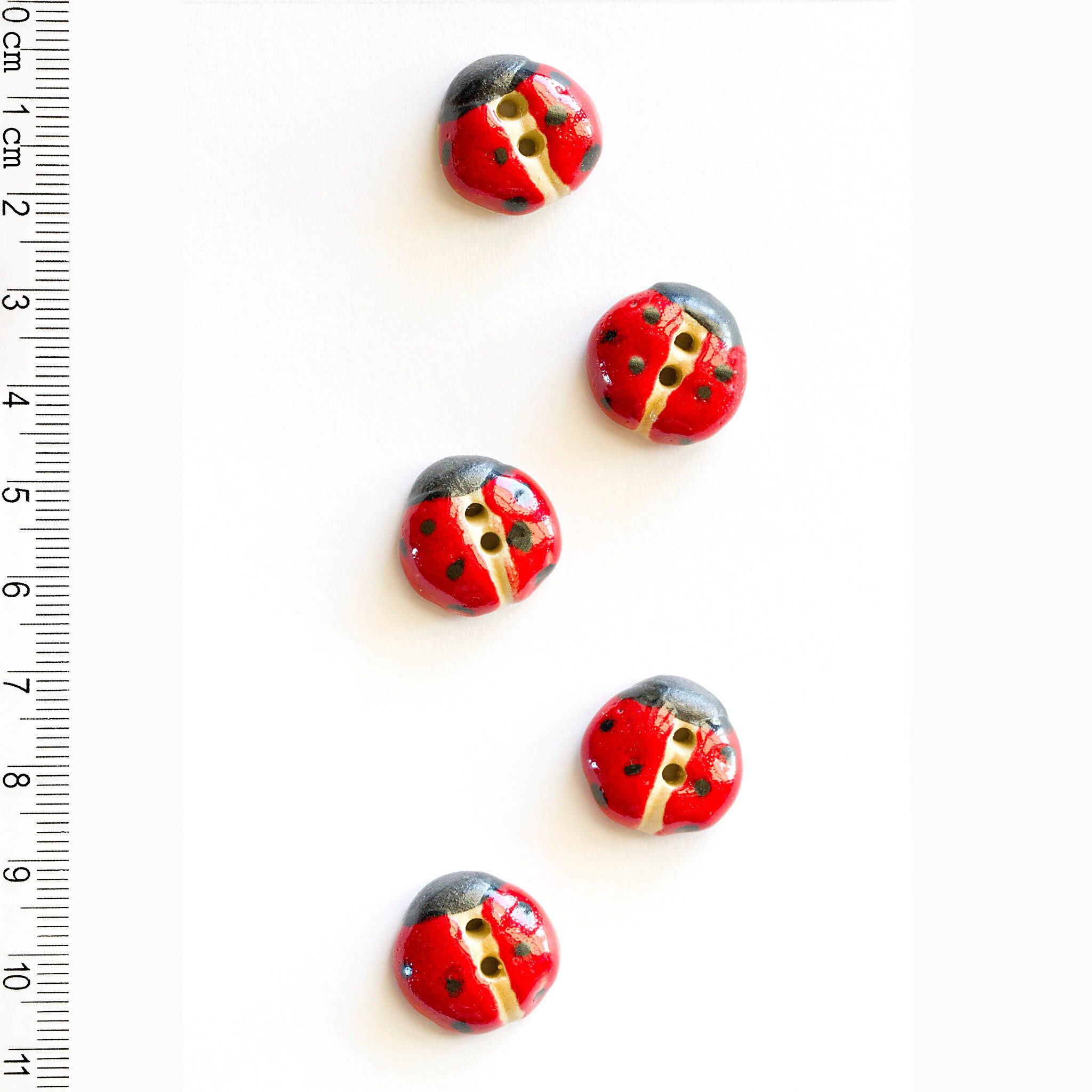 Ladybird Buttons, Handmade Buttons, Fun Buttons, Decorative Buttons ...