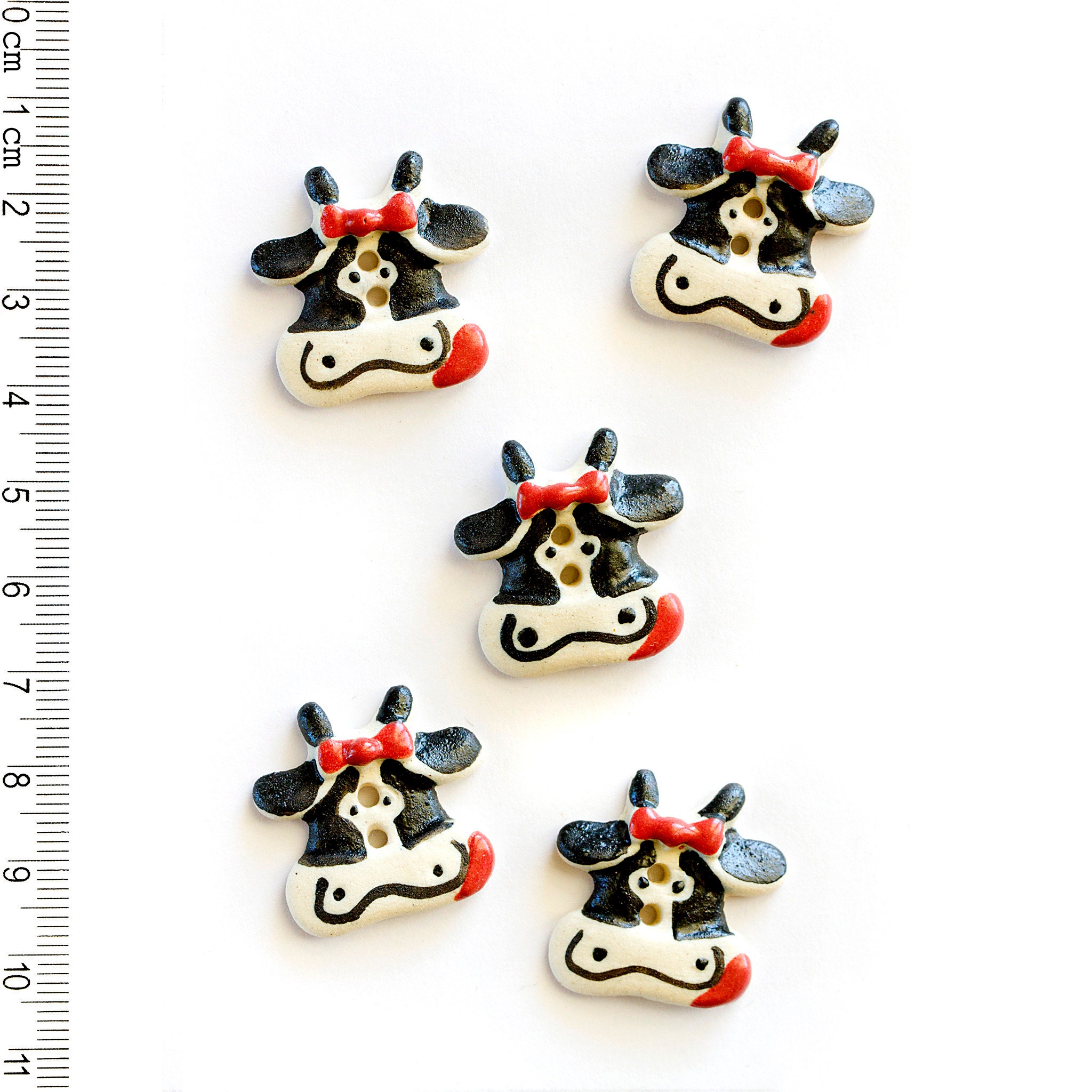 Cow Buttons, Handmade Washable Buttons, Farmyard Button, Fun Button ...
