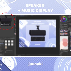 SPEAKER + MUSIC DISPLAY Asset | Twitch Overlay | Vtuber | Pngtuber ...