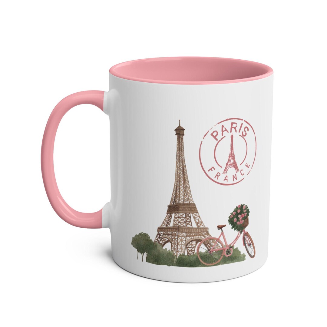 Paris France Two-tone Coffee Mug, Paris Mug, Paris Gift, Travel Mug ...
