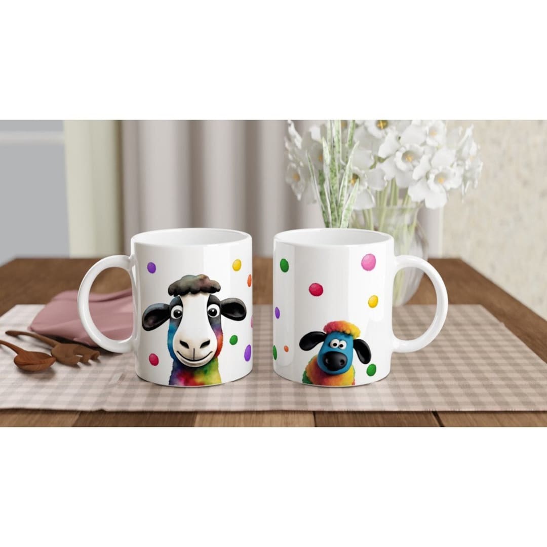 Sheply Sheep in Colour Mug, Shaun the Sheep Coffee Mug, Putz Sheep Farm ...