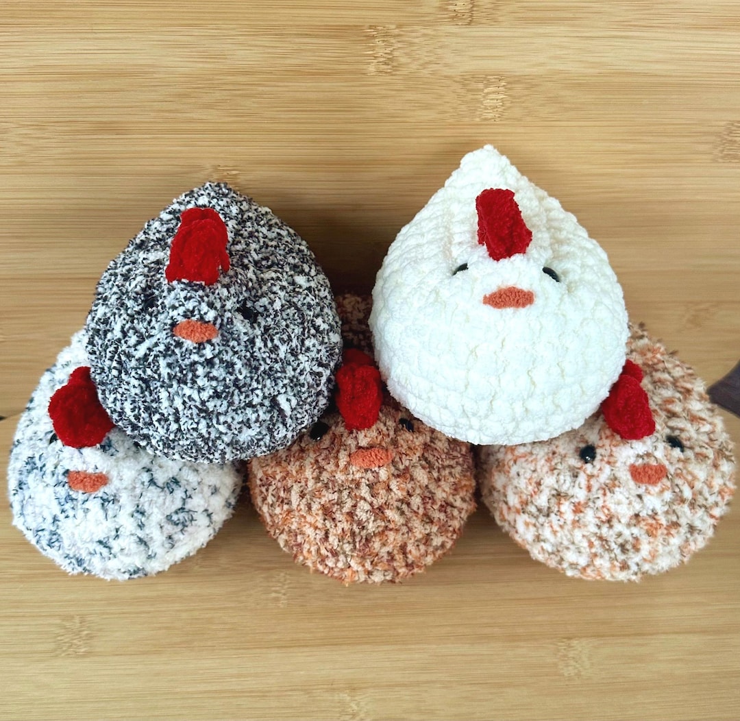 Crochet Chicken Plushie: Silly Stuffed Animal Toy - Etsy