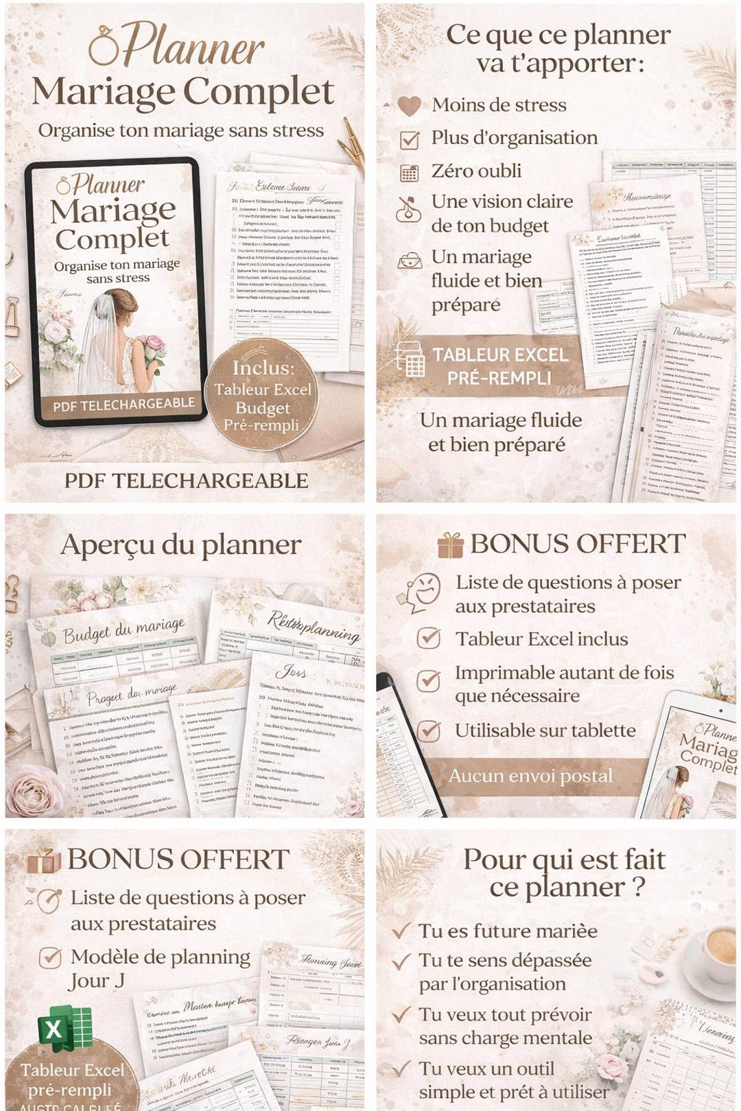 Complete Printable Wedding Planner – Stress-free Wedding Planning ...