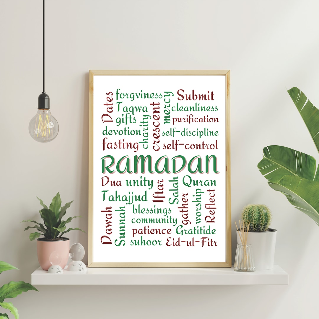 Ramadan Decoration Printable Ramadan Word Collage Ramadan Home Decor ...