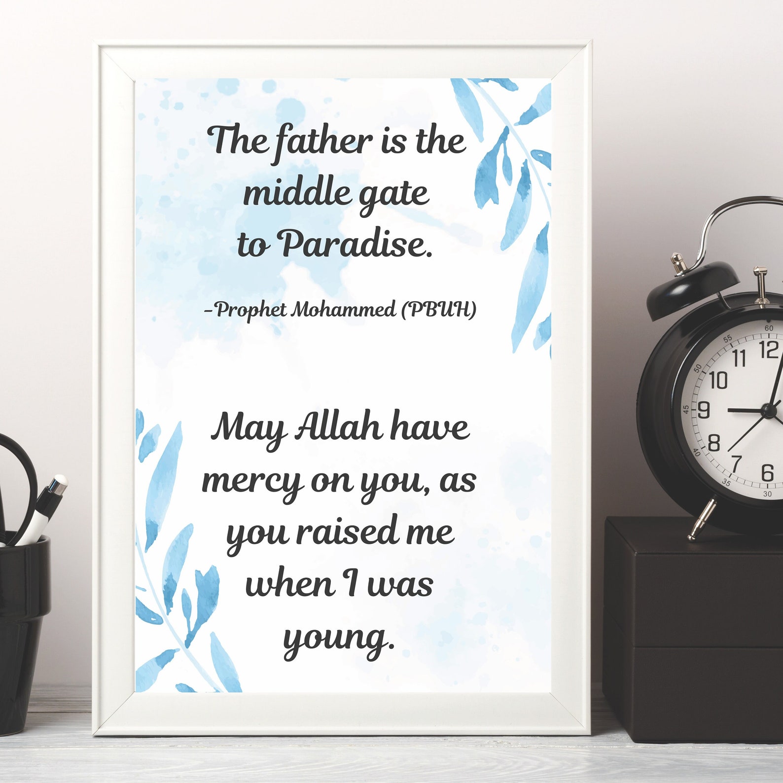 Father Islamic Gift for Eid Muslim Dad Gift Printable Hadith and Quran ...
