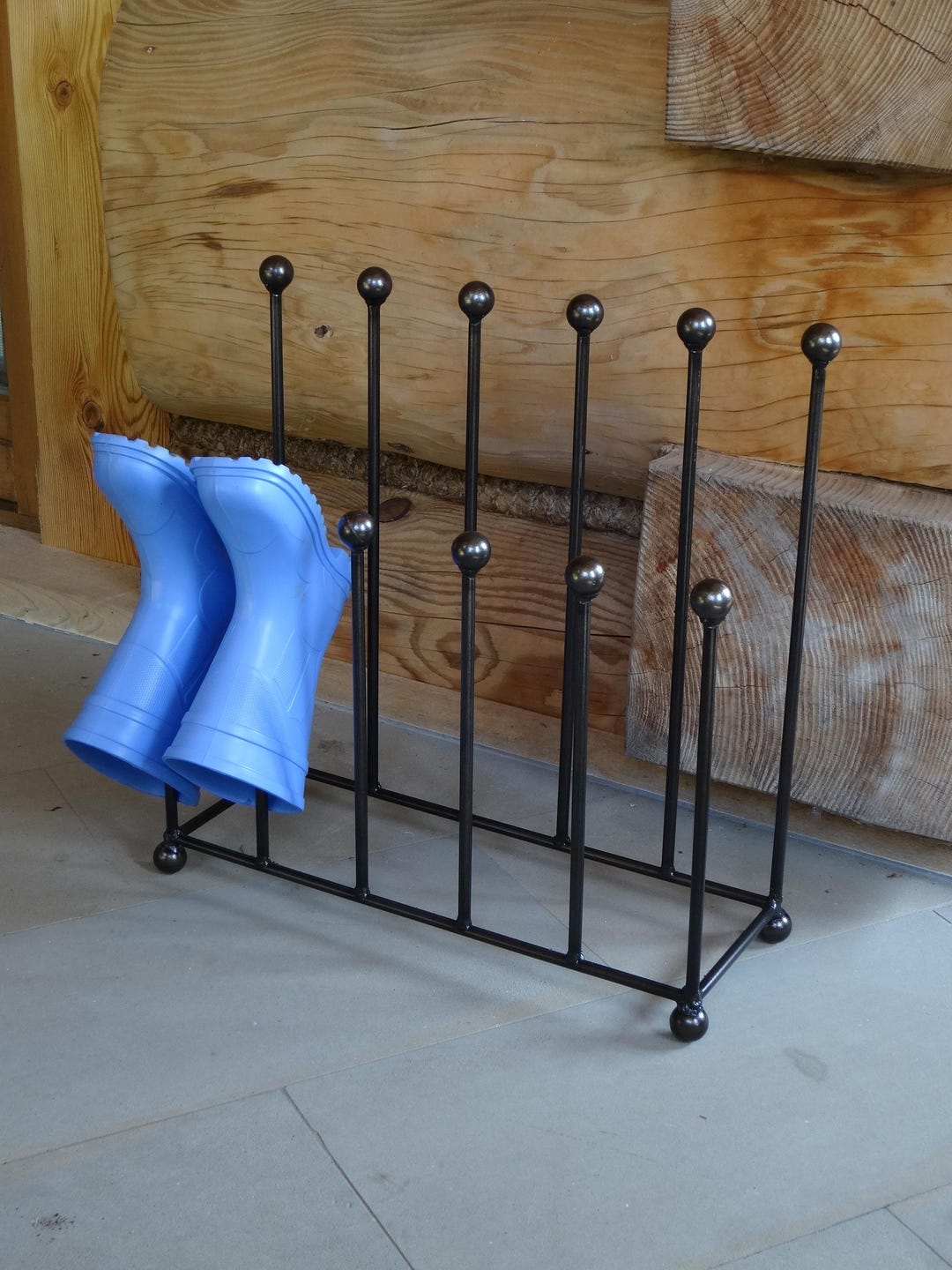 Orginal Metal Welly Stand Holder Decoration 6 Pairs Boot Rack Dryer ...