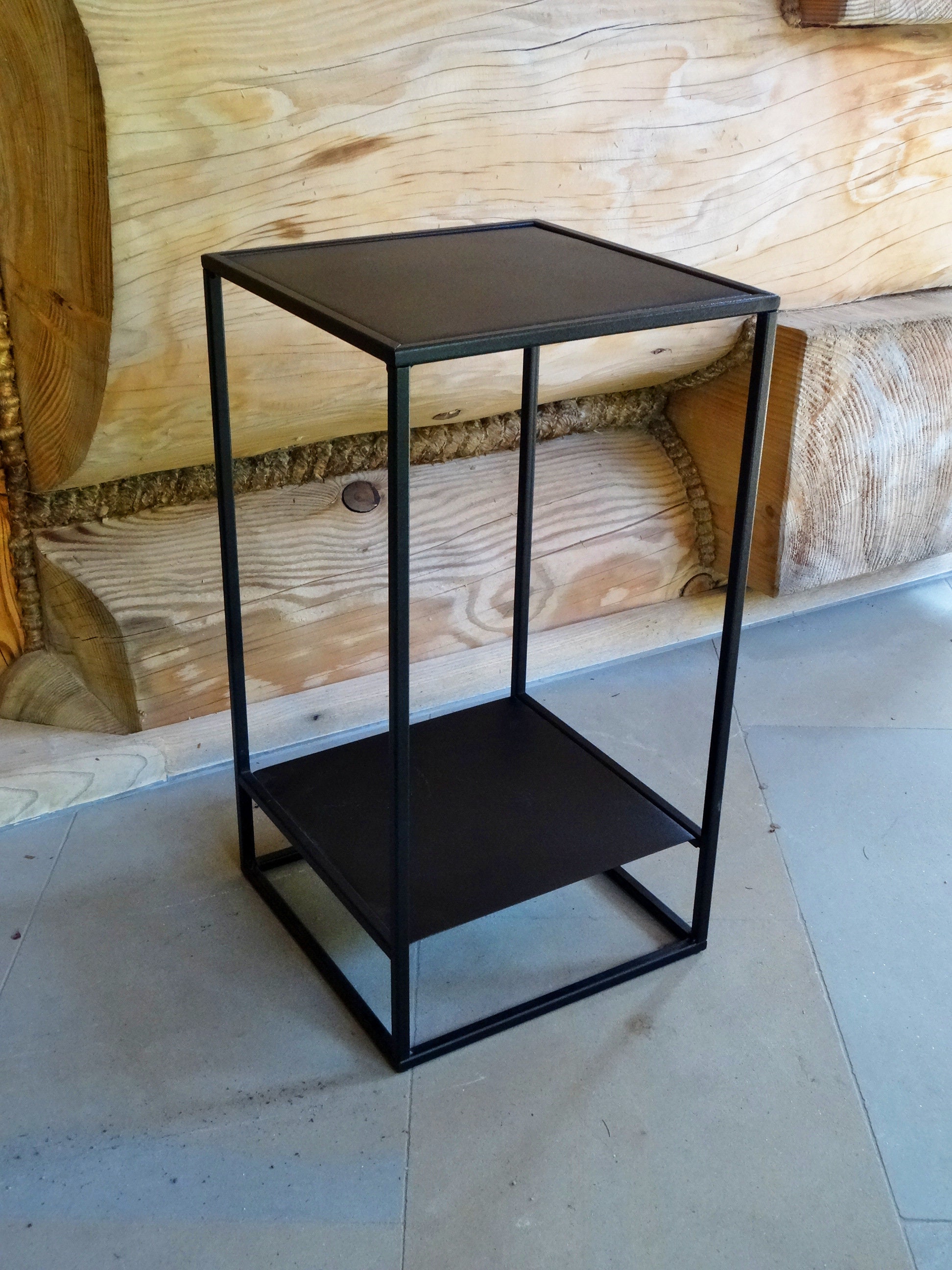 Modern Metal Coffee Table Drinking Table With Two Shelves - Etsy