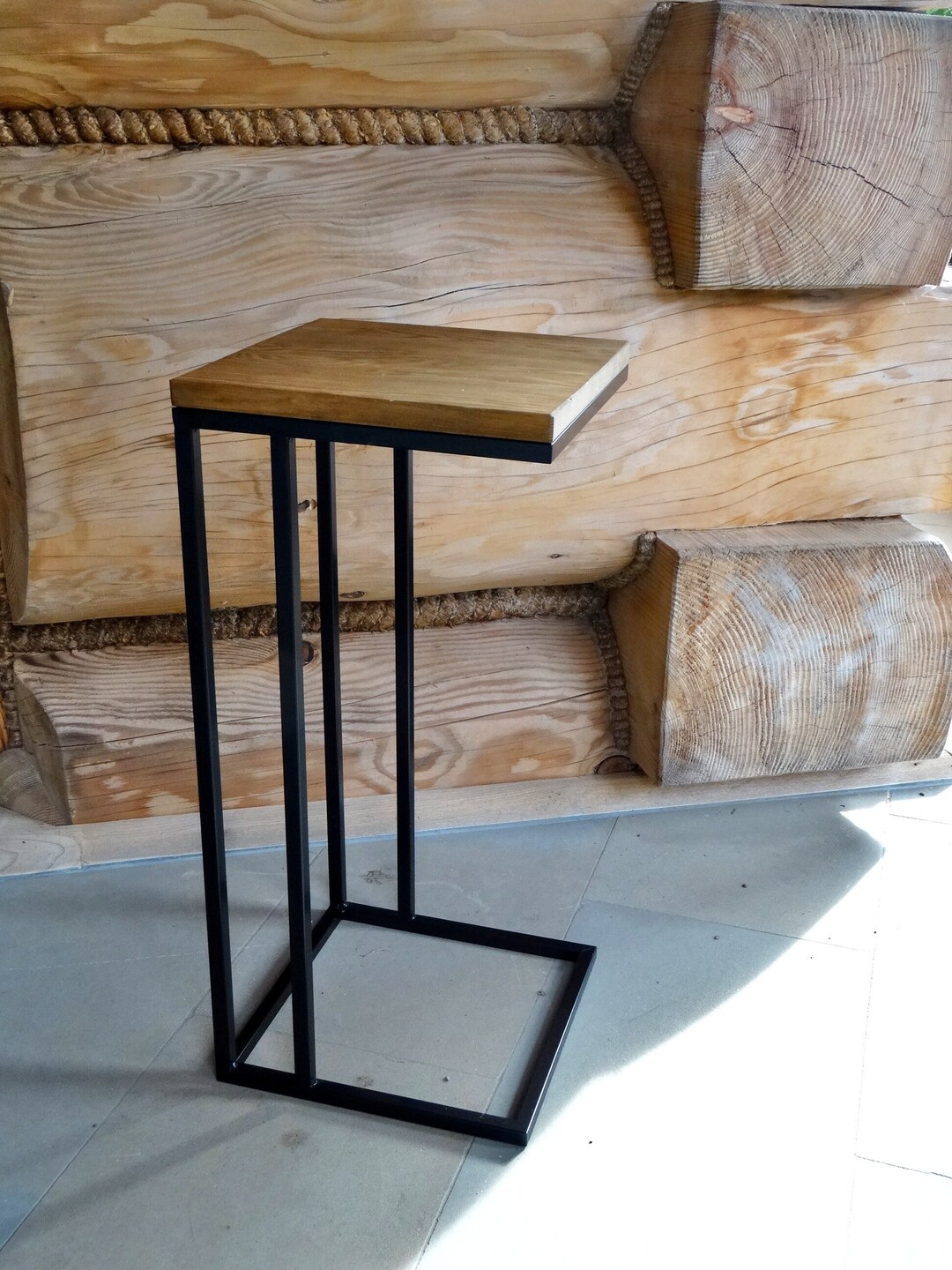 Modern Metal Coffee Table Drinking Table With Two Shelves - Etsy