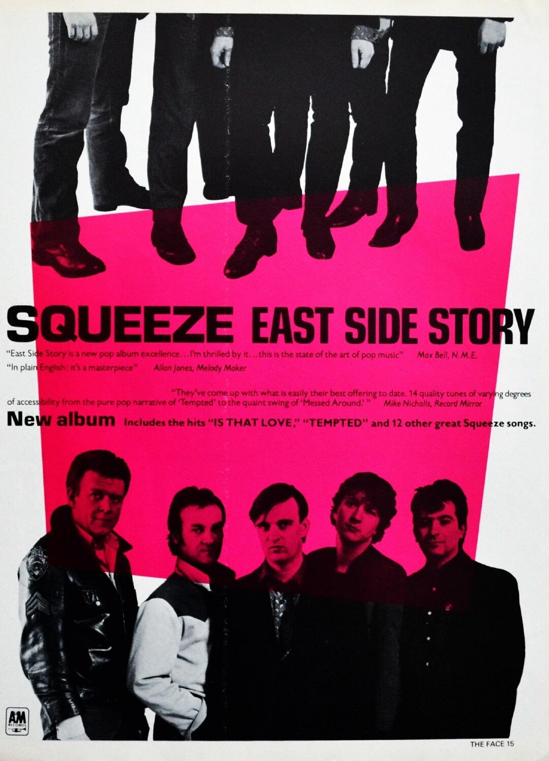 Squeeze-original Vintage Mini Poster-magazine Clipping Advert-east Side ...