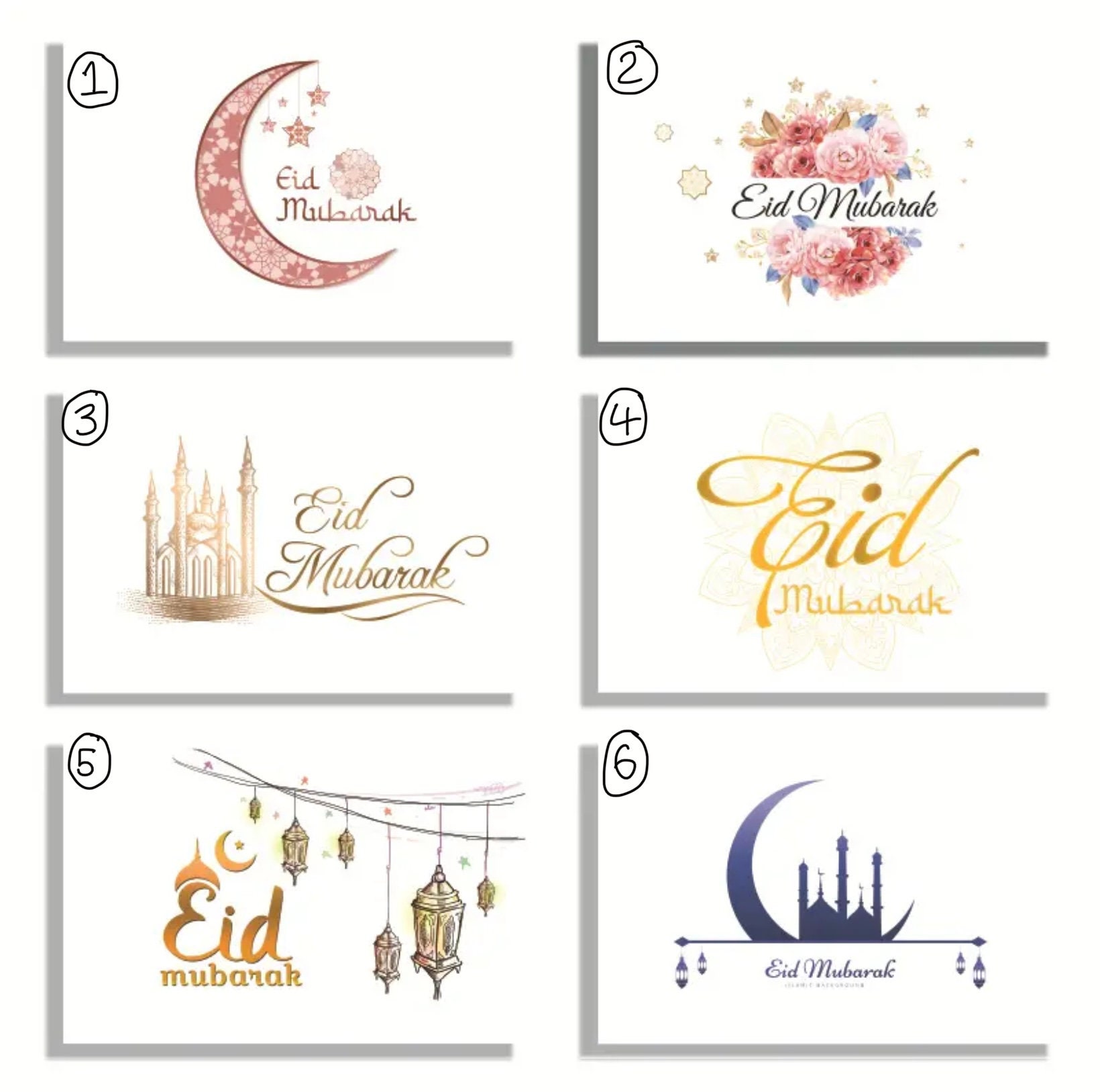 Eid Mubarak Cards - Etsy