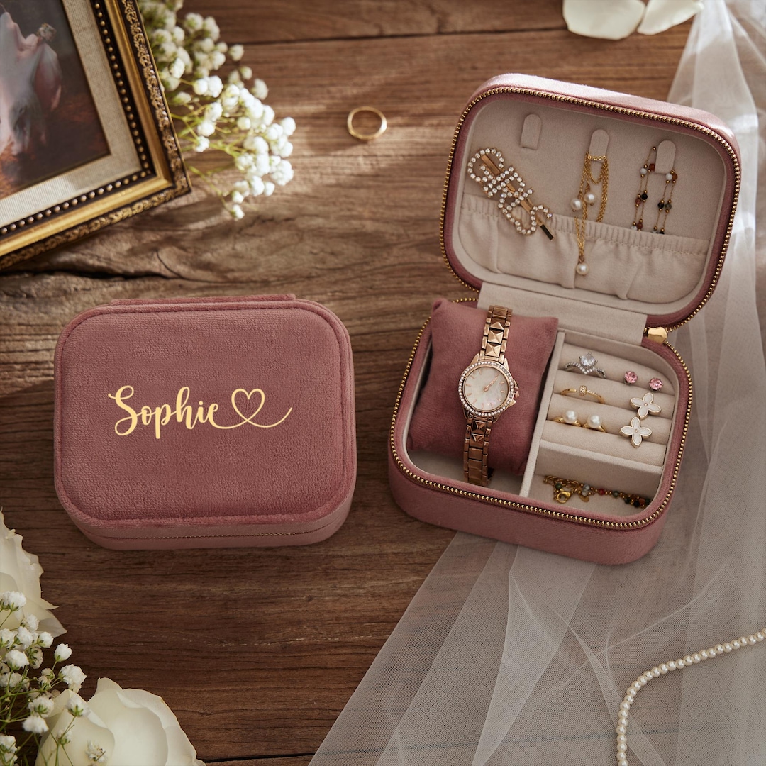 Custom Velvet Jewellery Box • Watch Case for Women • Mother’s Day Gift ...