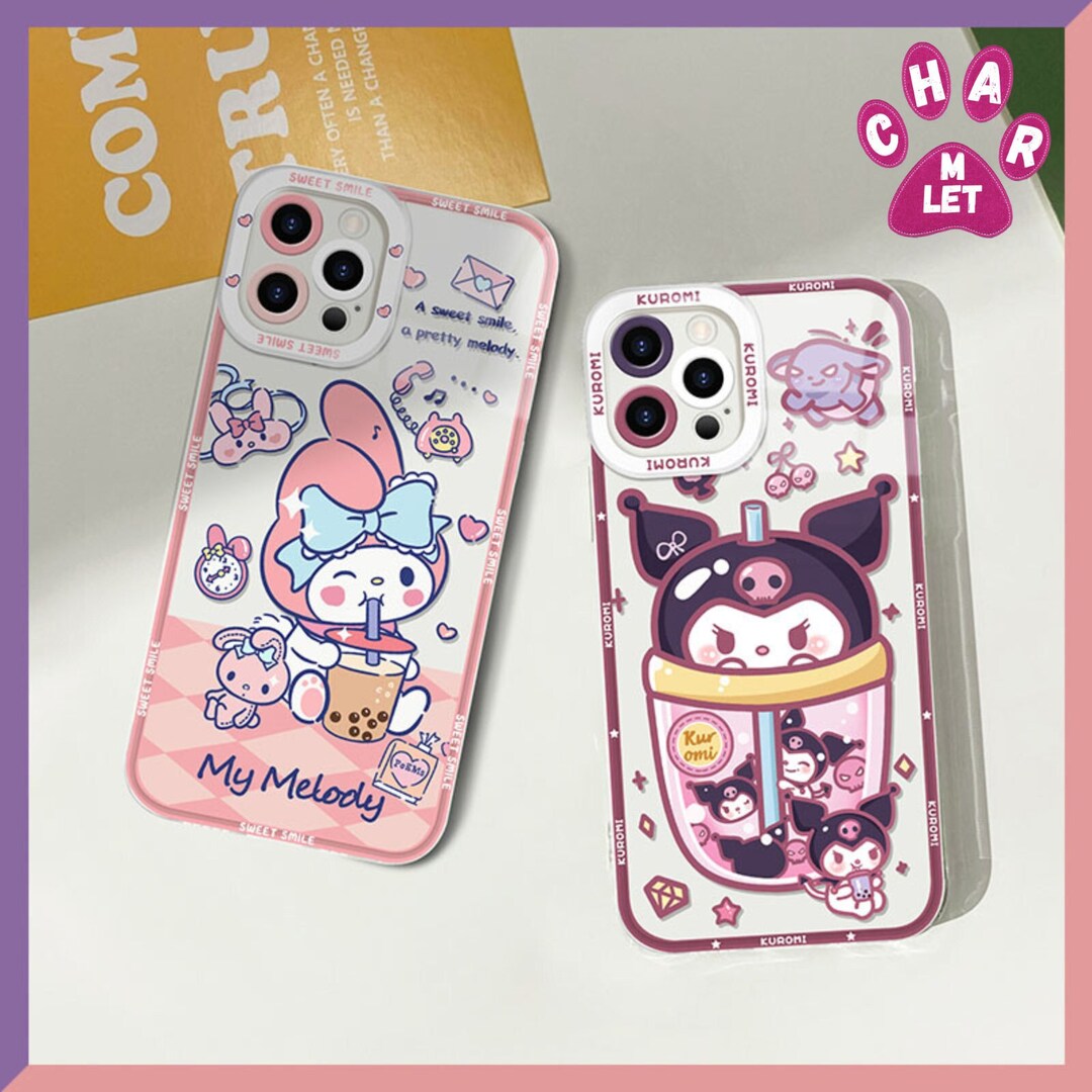 Sanrio iPhone Case Clear Kawaii Soft Silicone Cover My Melody Kuromi ...