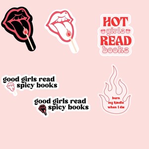 Spicy Reading Sticker Pack - Etsy