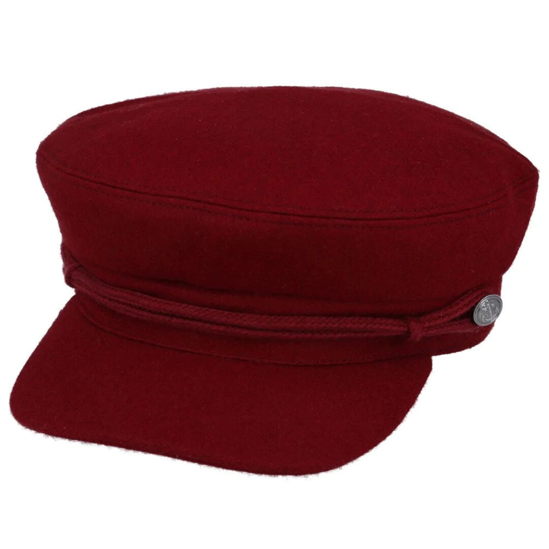 Wine Wool Felt Breton Fisherman Cap French Style Fiddler Hat - Etsy