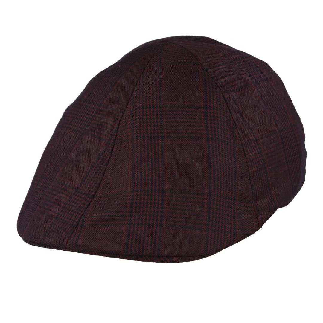 Duckbill Six Panel Check Tweed Cap, Elegant Design - Etsy