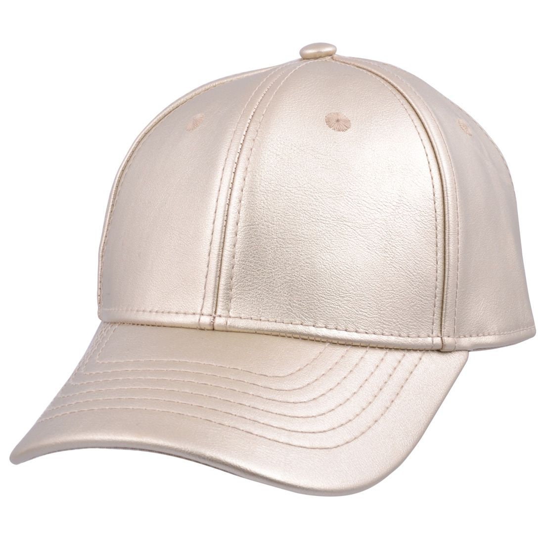 Shine Bright With Gold Leather Look Pearl Baseball Caps for a Luxurious ...