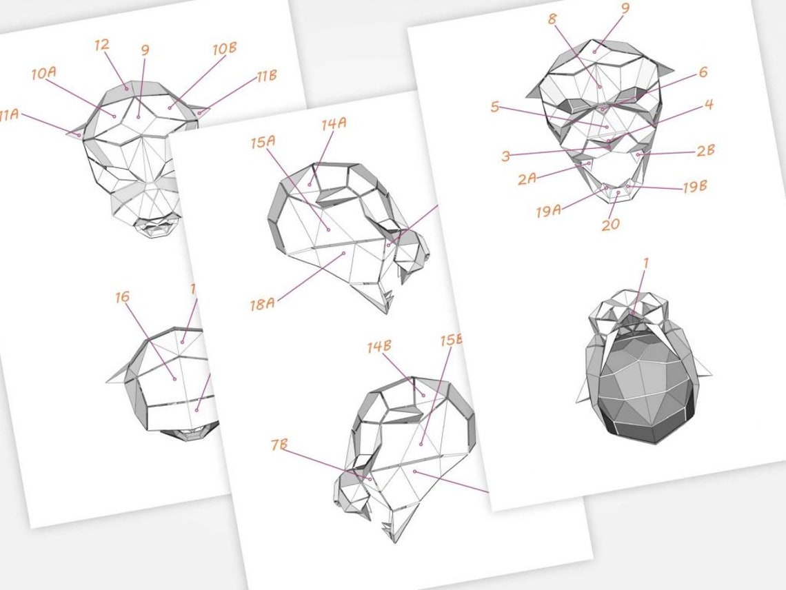 Roaring Leopard Mask PDF Papercraft - Etsy
