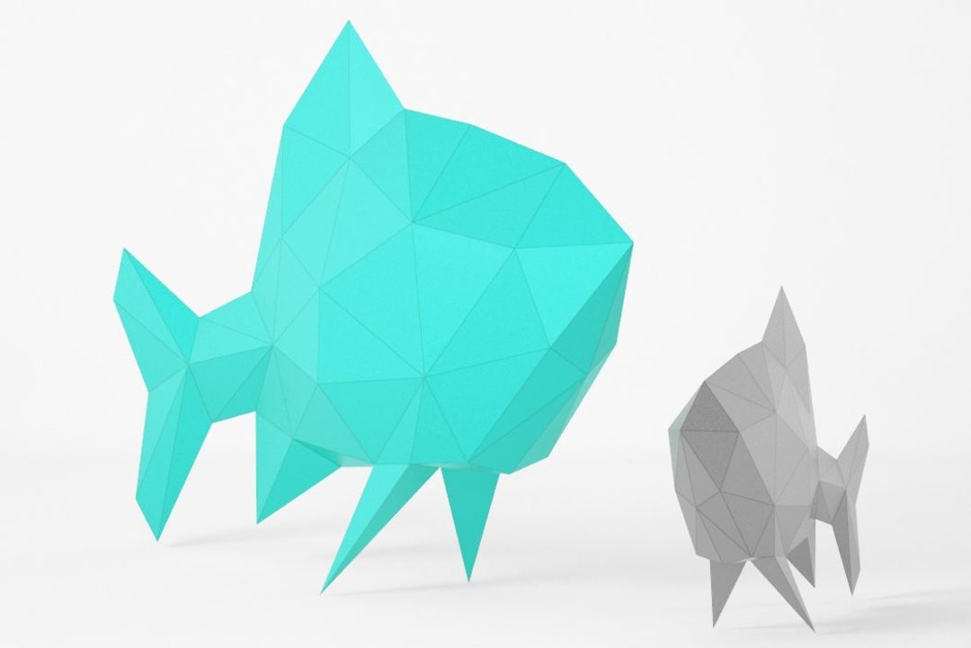 Fish Polygonal, Papercraft Models, PDF - Etsy