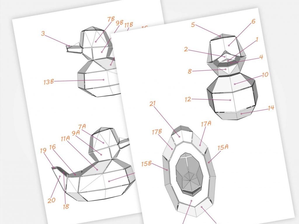 Duck Paper Craft PDF - Etsy