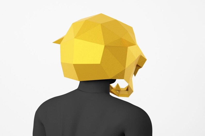 Roaring Leopard Mask PDF Papercraft - Etsy