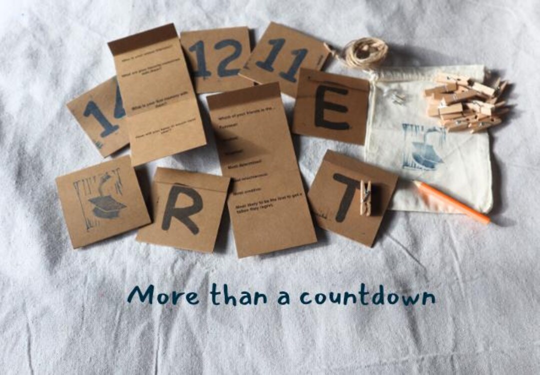 Graduation Countdown Calendar, Handmade, Custom Message, Keepsake, 14 Days - Etsy