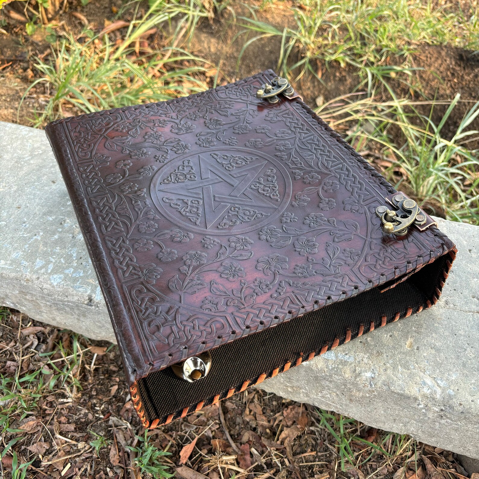 Embossed Pentagram Leather Ring Binder: Extra Large A4 Size - Etsy