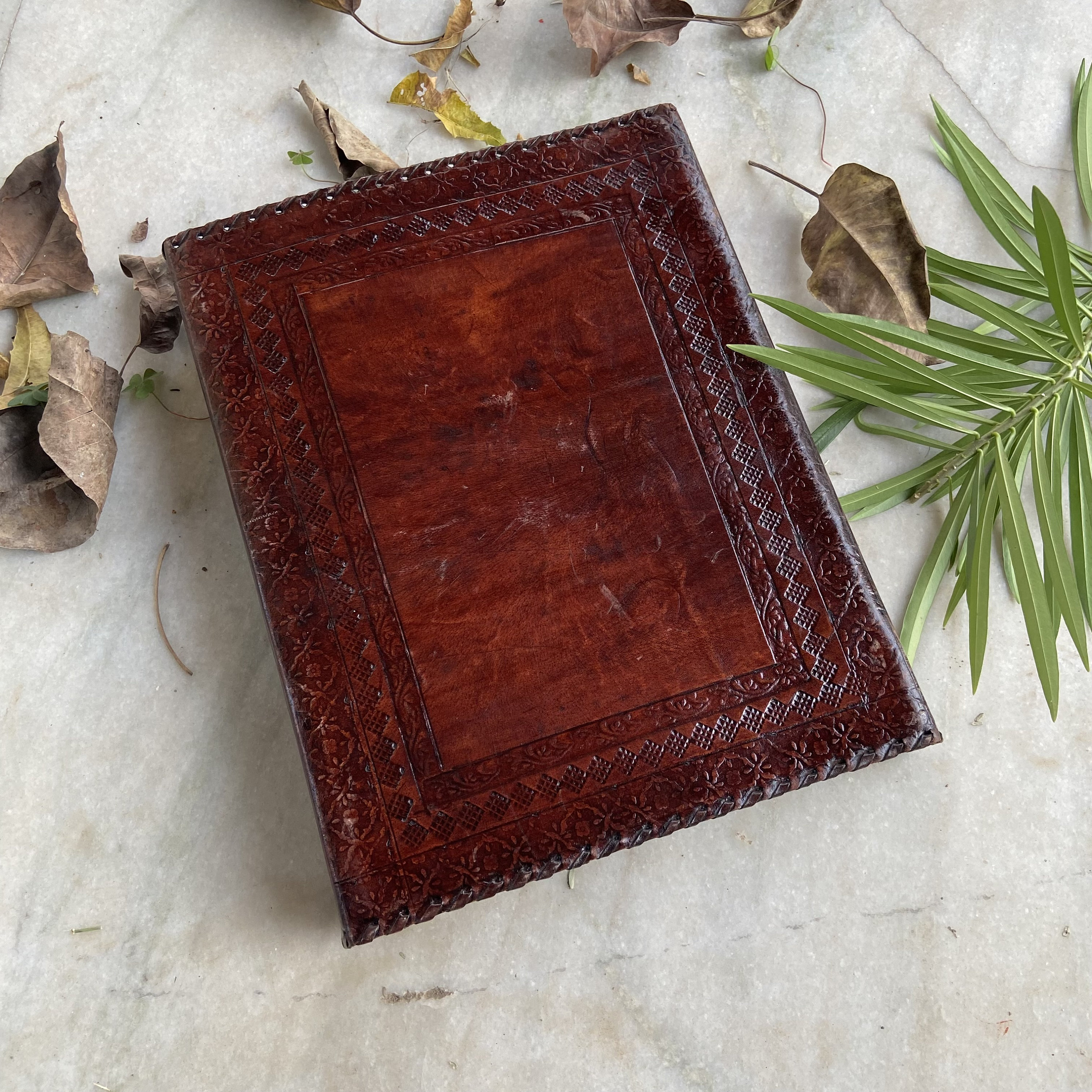 Embossed Leather Ring Binder: Handmade Grimoire, A4 Document Folder - Etsy