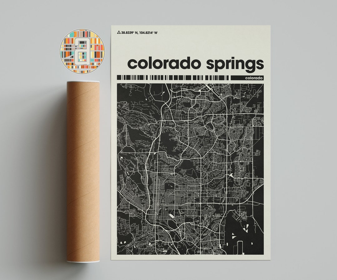 Colorado Springs Colorado Map Art Print – Minimalist Poster Wall Art ...