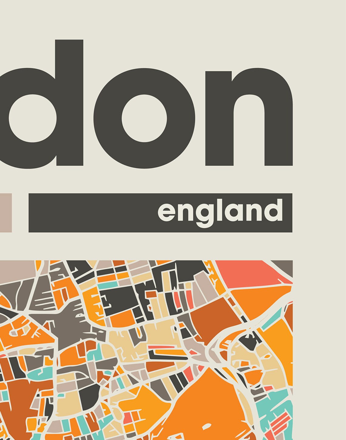 London Map London Map Print Minimalist Map England Print - Etsy