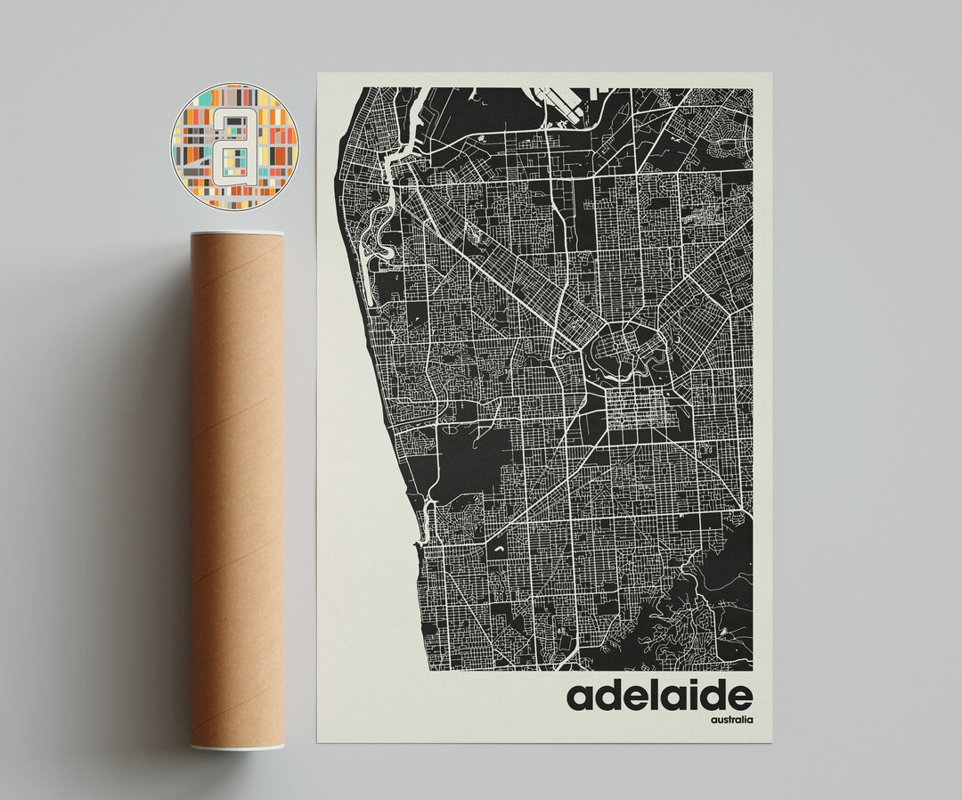 Adelaide Map Adelaide Map Print Minimalist Map Australia - Etsy