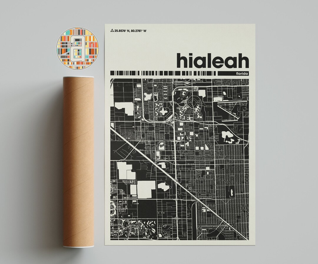 Mapa de la ciudad de Hialeah, Mapa de la ciudad de Florida, Mapa de la ...