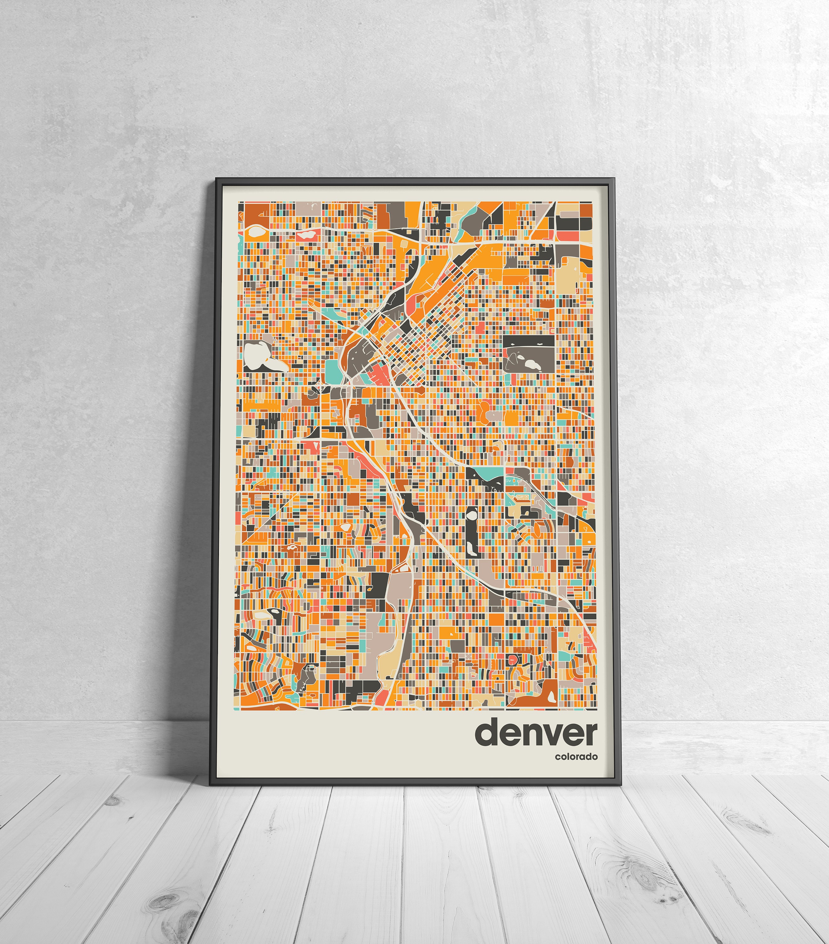 Mapa de la ciudad de Denver, mapa de la ciudad de Colorado, mapa de la ...