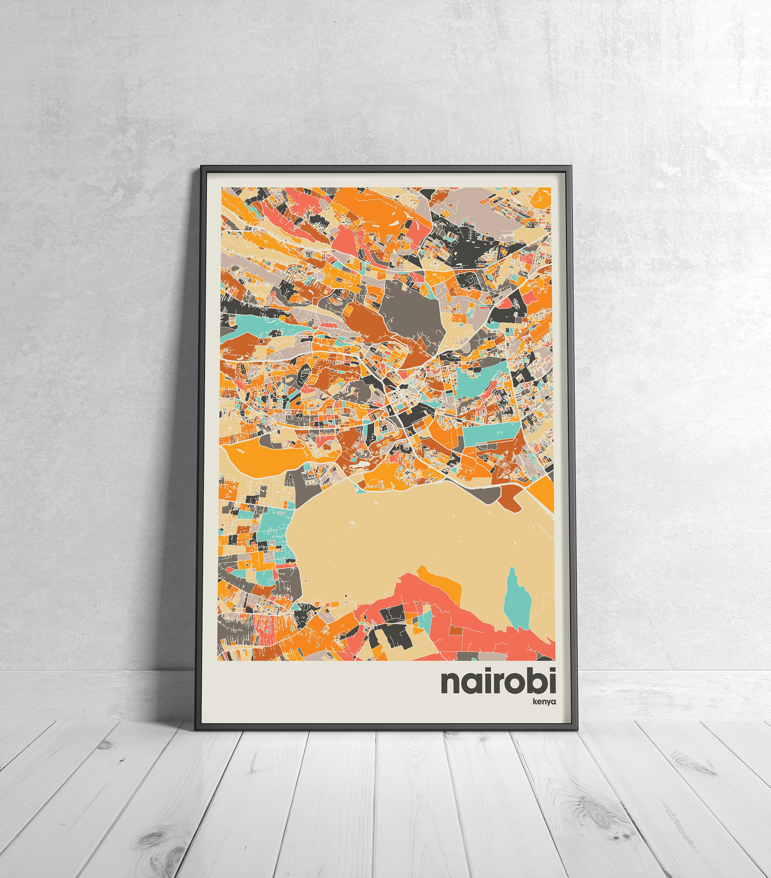 Nairobi Map, Nairobi Map Print, Minimalist Map, Kenya Print, Minimalist ...