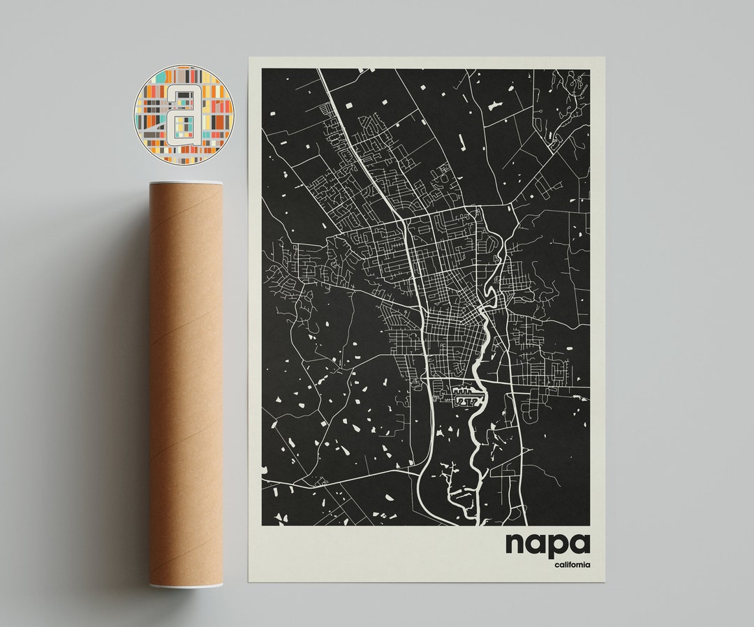 Napa City Map, California City Map, Minimalist City Map, Modern City ...