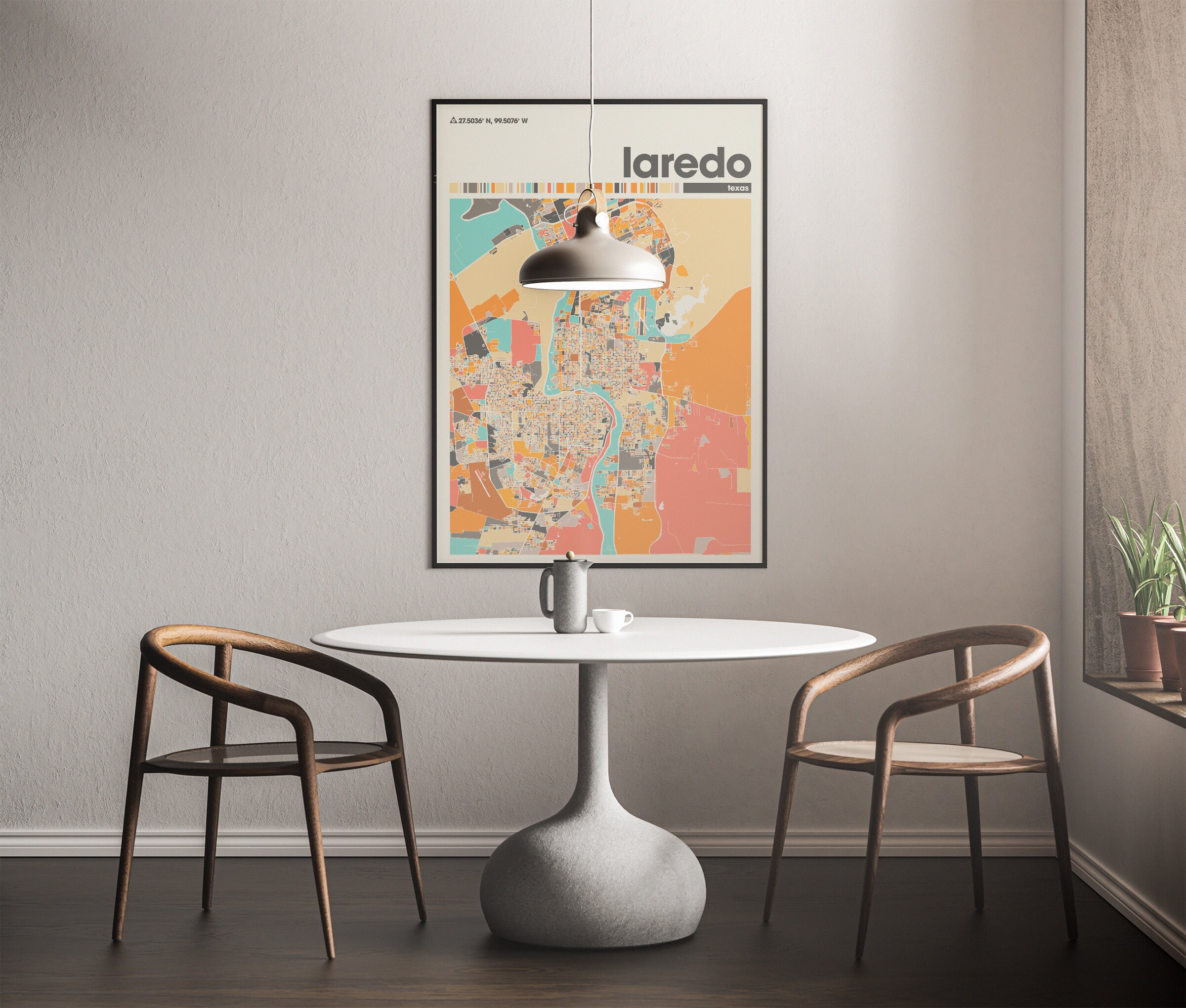 Laredo Colorful Map, City of Laredo Map, Laredo Minimalist Map, Laredo ...