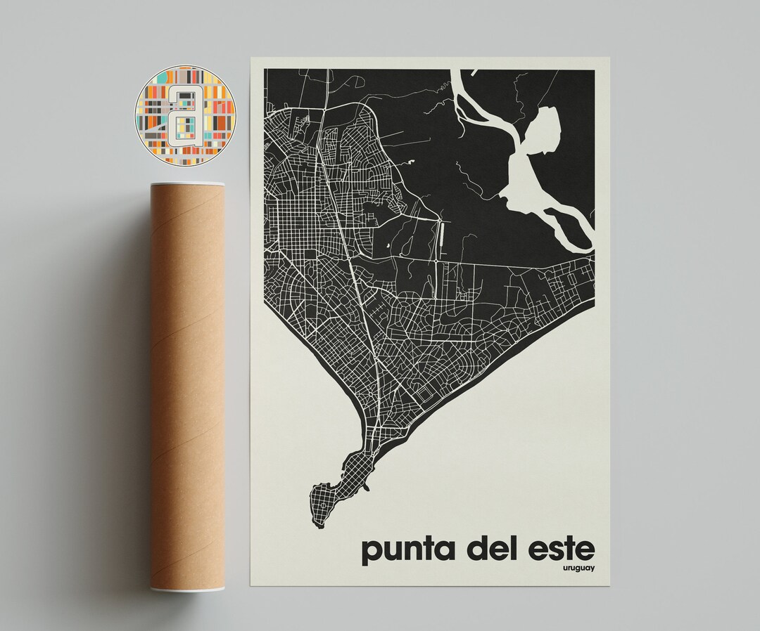 Punta Del Este Map Punta Del Este Map Print Minimalist Map - Etsy