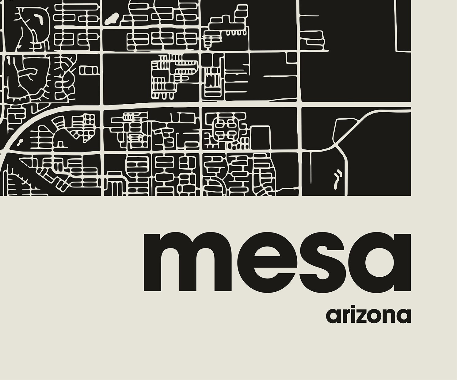 Mesa Map, Mesa Map Print, Minimalist Map, Arizona Print, Minimalist ...
