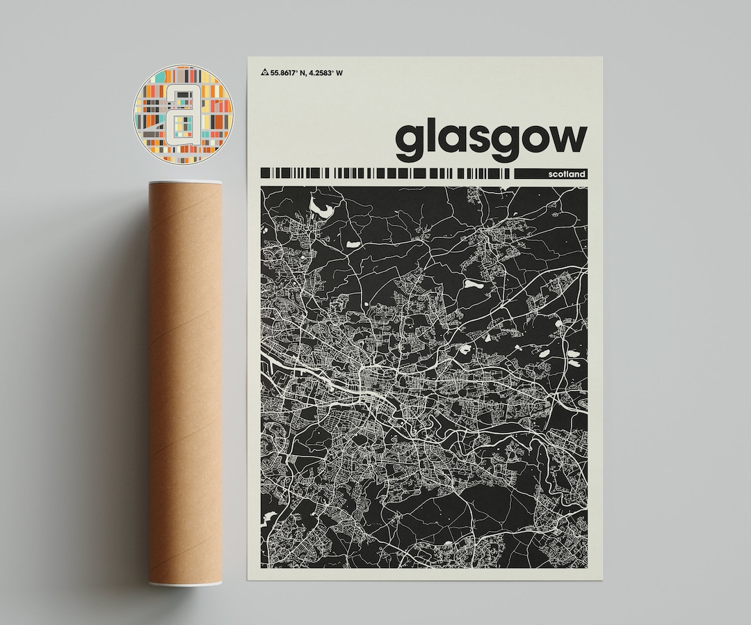 Glasgow, mapa de la ciudad, mapa de la ciudad de Escocia, mapa de la ...