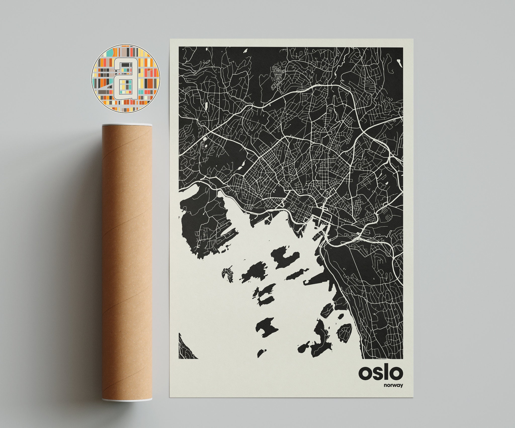 Oslo Map Oslo Map Print Minimalist Map Norway Print - Etsy UK