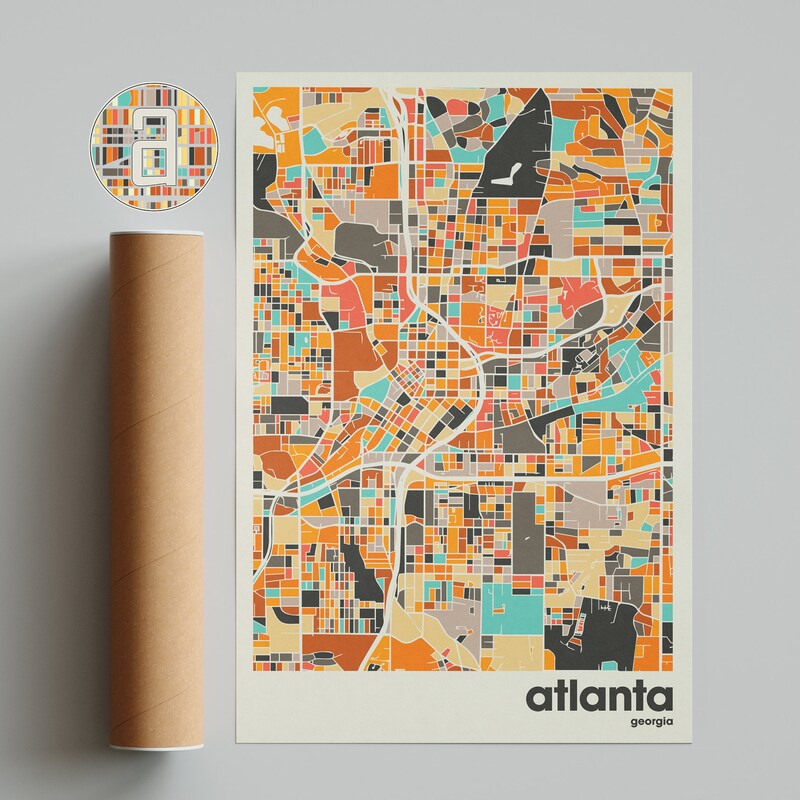 Atlanta Maps - Etsy