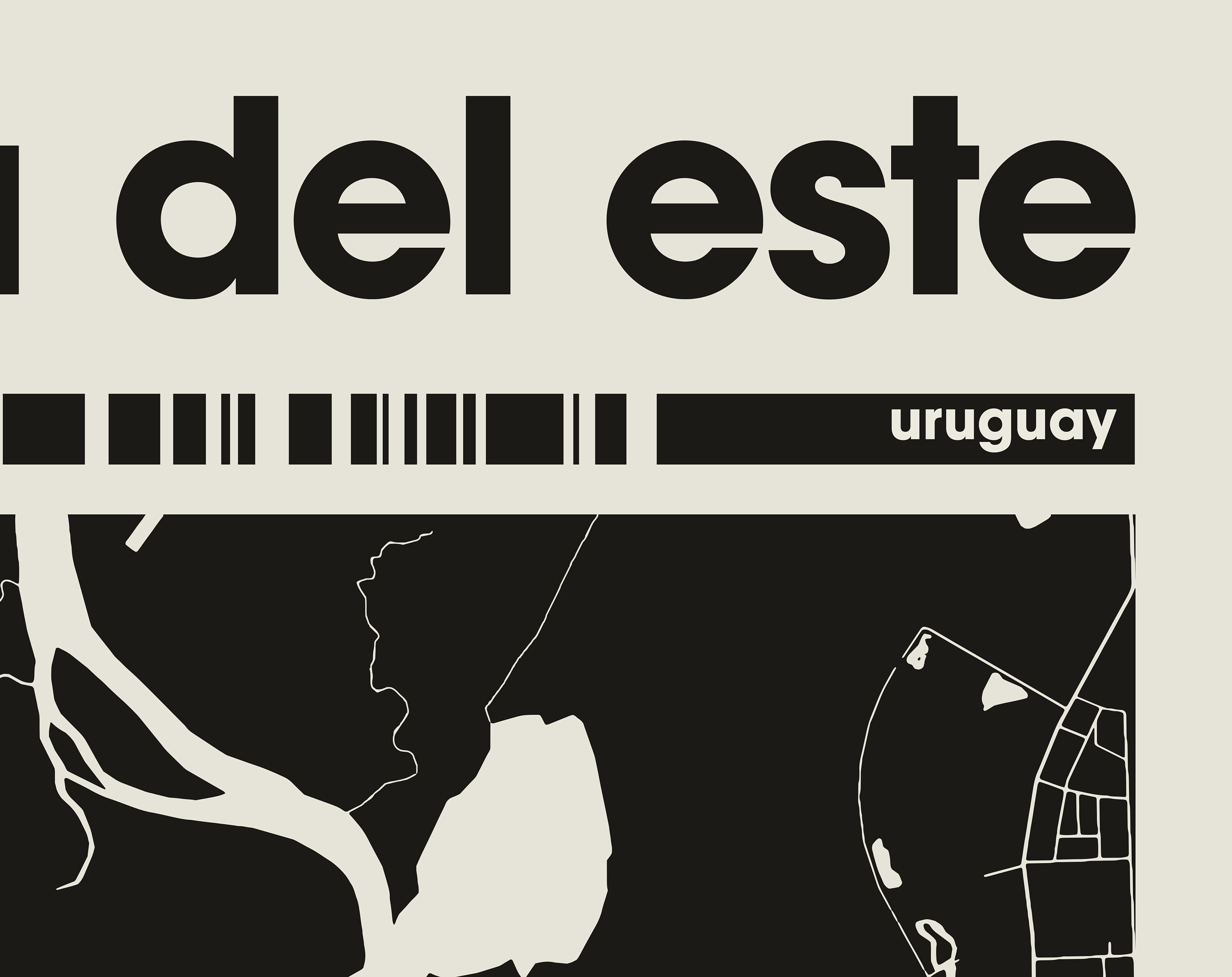 Punta Del Este City Map Uruguay City Map Minimalist City - Etsy