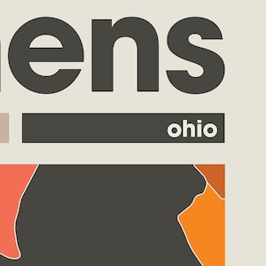 Athens Colorful Map, City of Athens Map, Athens Minimalist Map, Athens ...