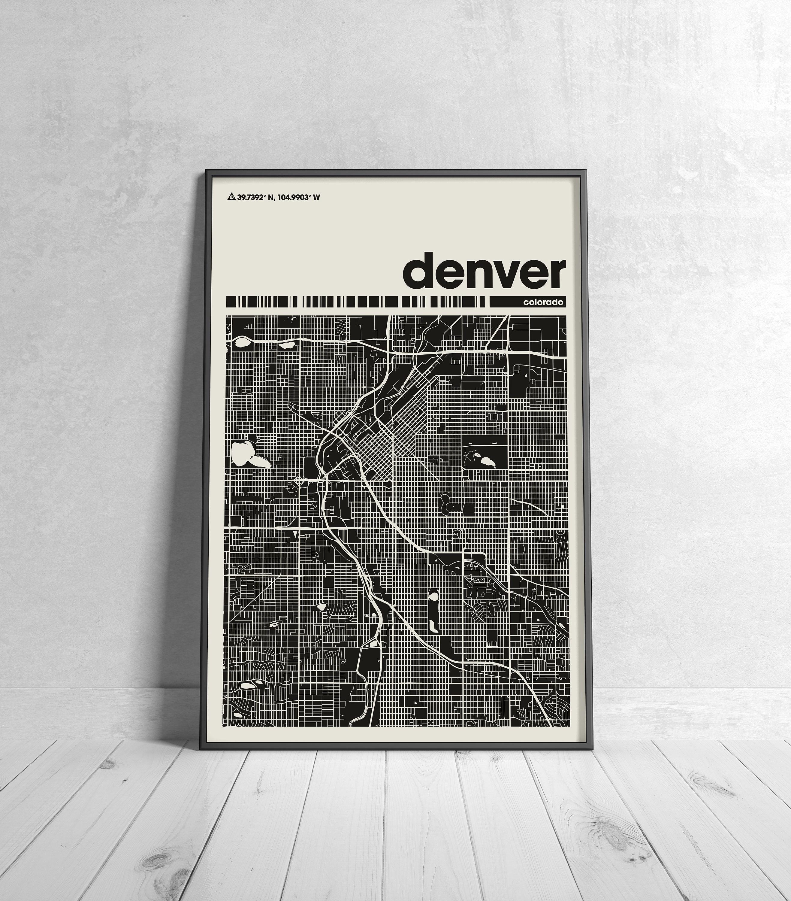 Denver Map Print, Colorful Map, Minimalist Denver Print, Colorado City ...