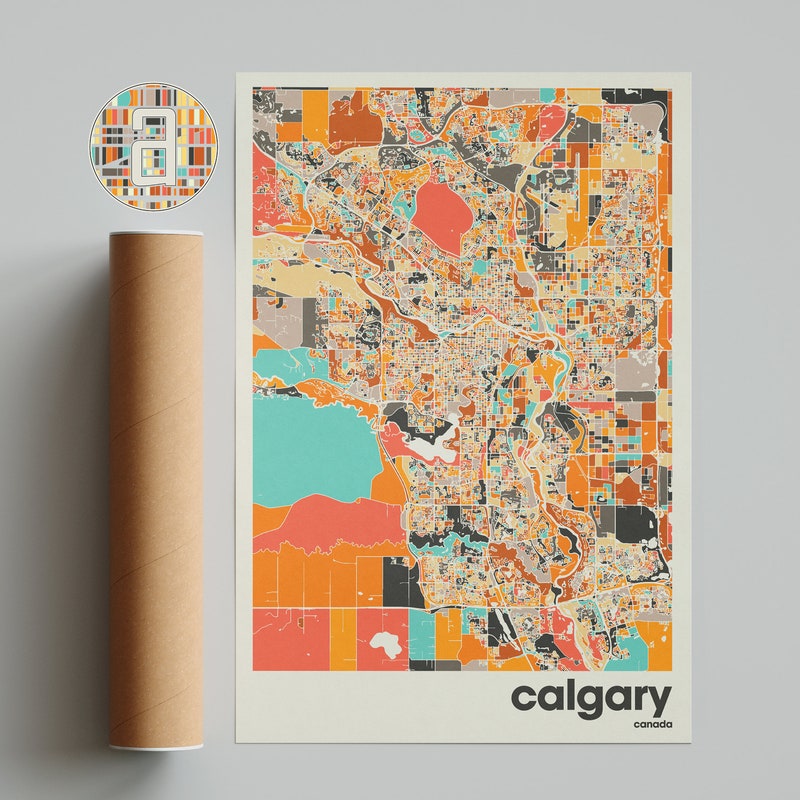 Calgary City Map - Etsy Canada