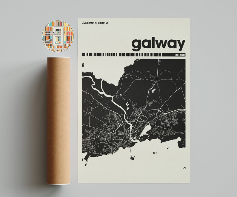 Galway, plan de la ville, plan de la ville d'Irlande, plan de la ville ...