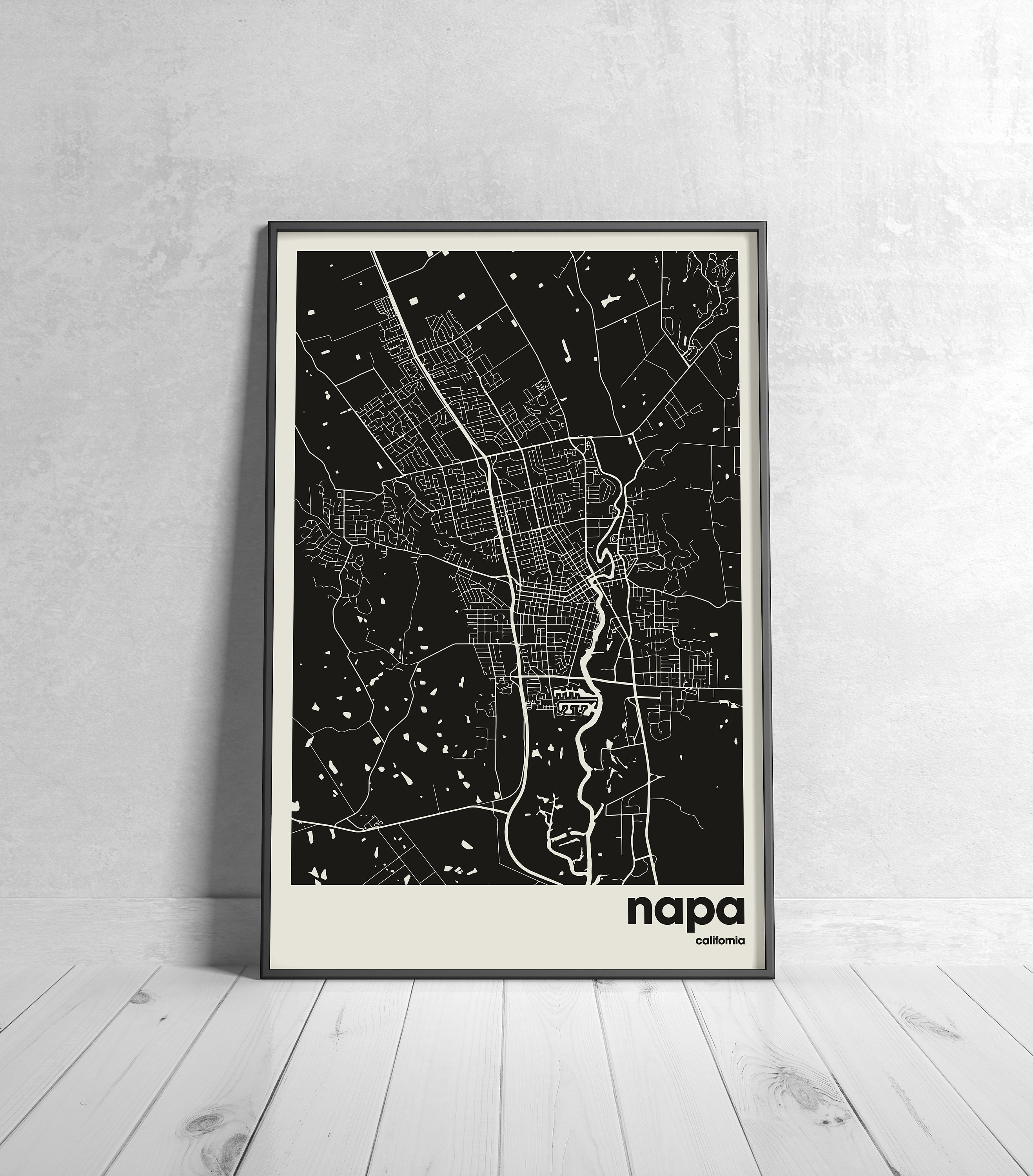 Napa City Map, California City Map, Minimalist City Map, Modern City ...