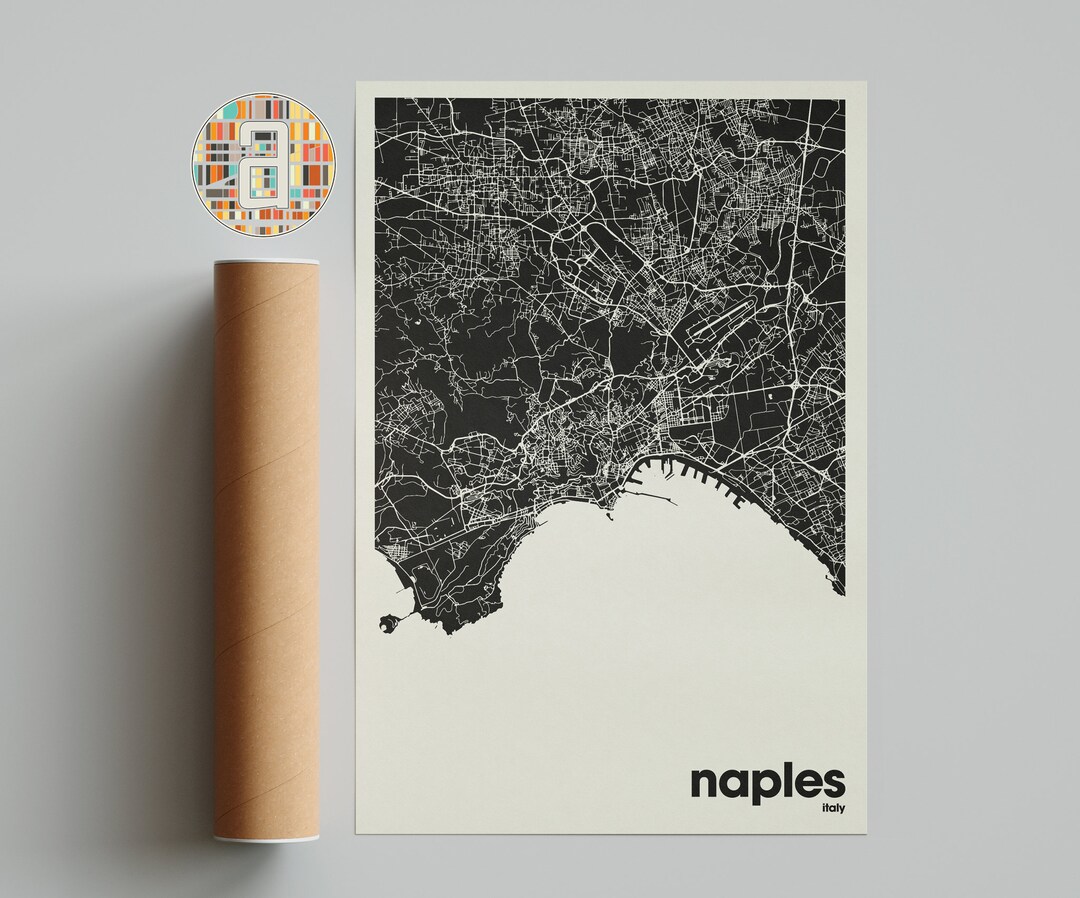 Naples Map, Naples Map Print, Minimalist Map, Italy Print, Minimalist ...