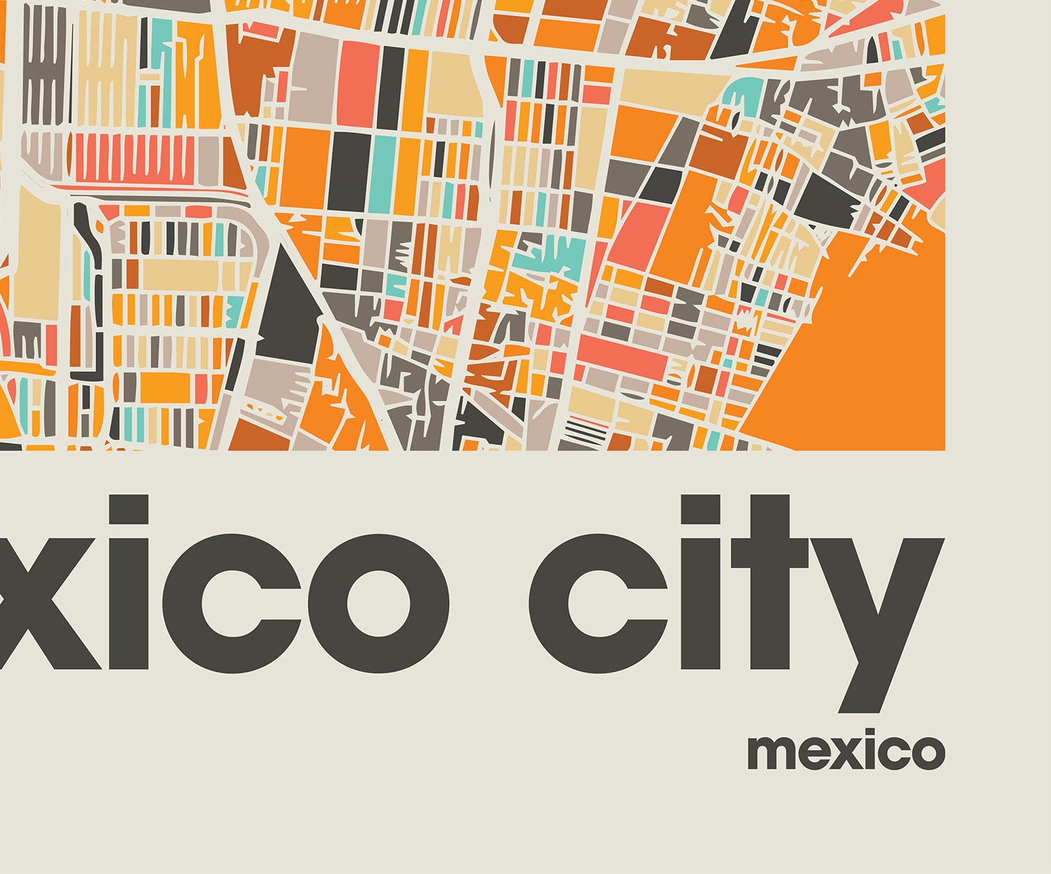 Mexico City City Map, Mexico City Map, Minimalist City Map, Modern City ...