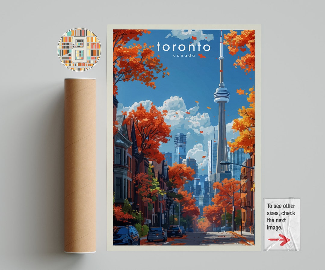 Toronto Travel Print Wall Art Canada Toronto Poster Birthday Present ...
